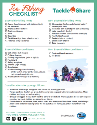 Ice Fishing Checklist | OFAH TackleShare - presented by Ontario Power ...